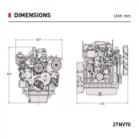 Yanmar 2TNV70 - Water-cooled Diesel Engine